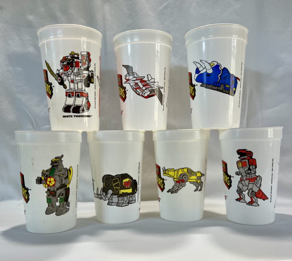Power Ranger Plastic Cups set of 7 ~ Pat Ferguson Quilts